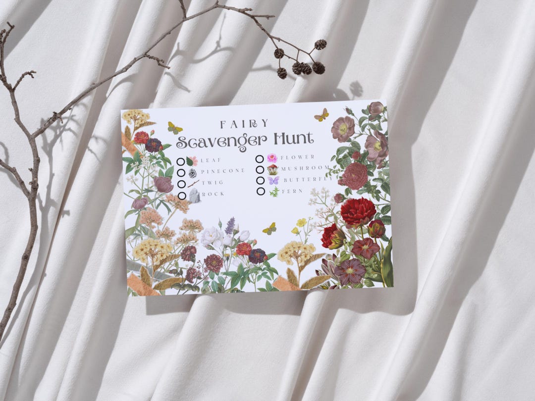 Fairy Scavenger Hunt Printable Prairie Fairy Birthday Game - Etsy