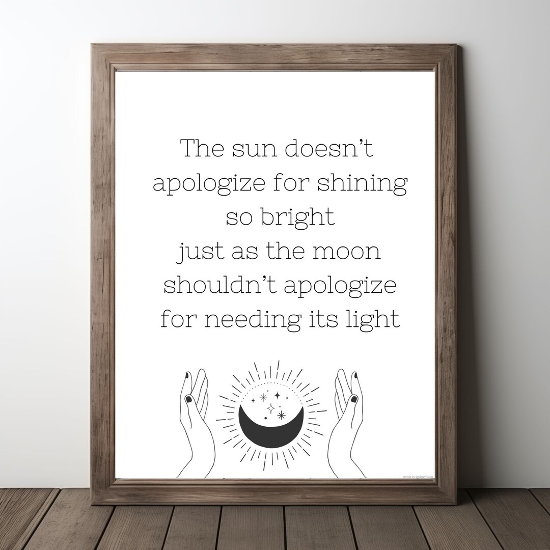 Quote Poetry Poster Printable Quote Wall Prints Typography Minimalist ...