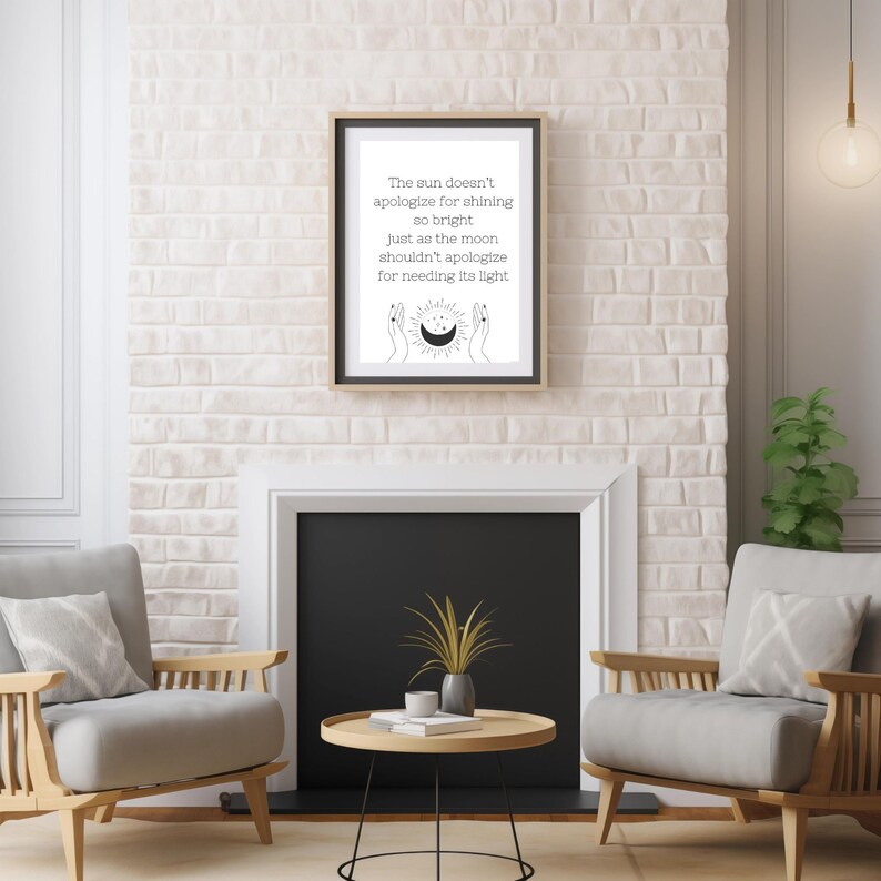 Quote Poetry Poster Printable Quote Wall Prints Typography Minimalist ...