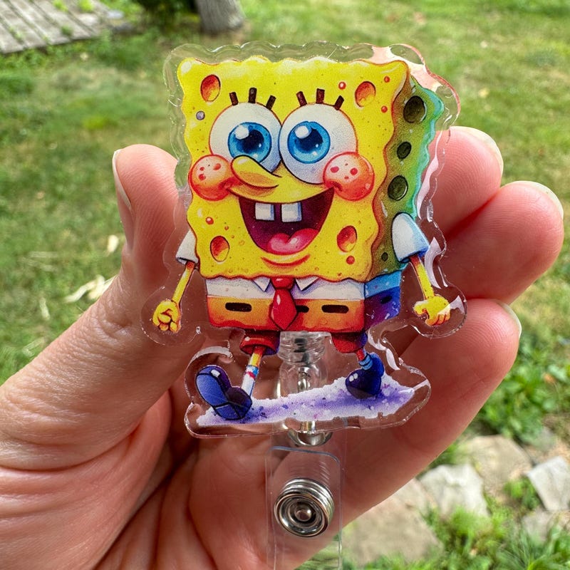 Spongebob Name Tag - Etsy