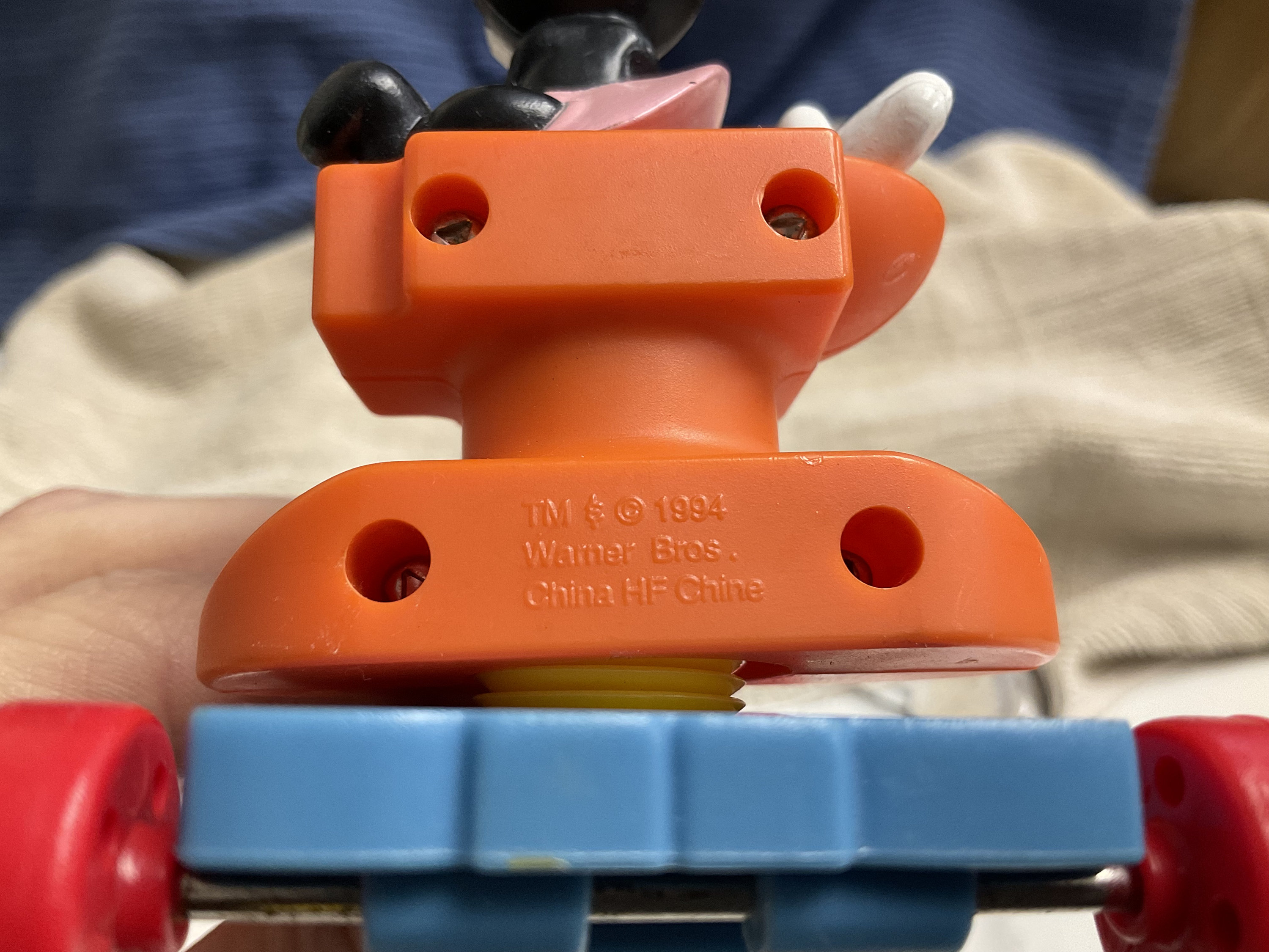 1994 Anamaniacs Toy Dot Warner Spinning and Rolling Toy Falling Anvil ...