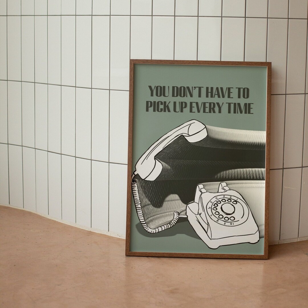 Don't Pick Up: Digital Art, Wall Art, Office, Desk Space, Trendy - Etsy