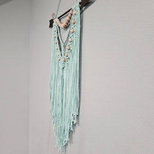 Min Green Macrame Wall Hanging on Rustic Arrow - Etsy