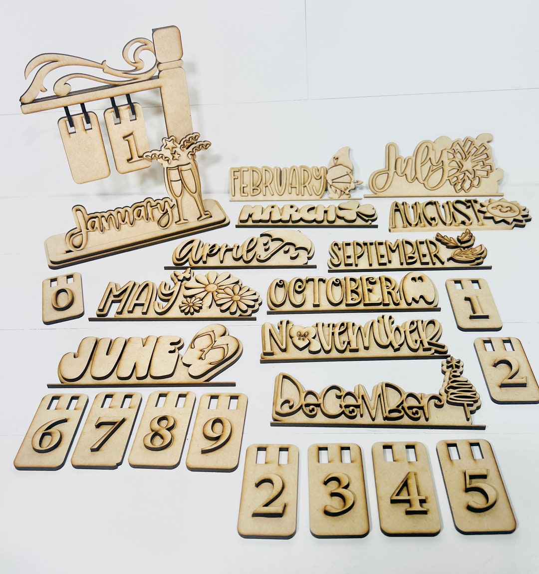 Yearly Calendar Interchangeable DIY Kit Craft Kit Creative Kit DIY Home ...