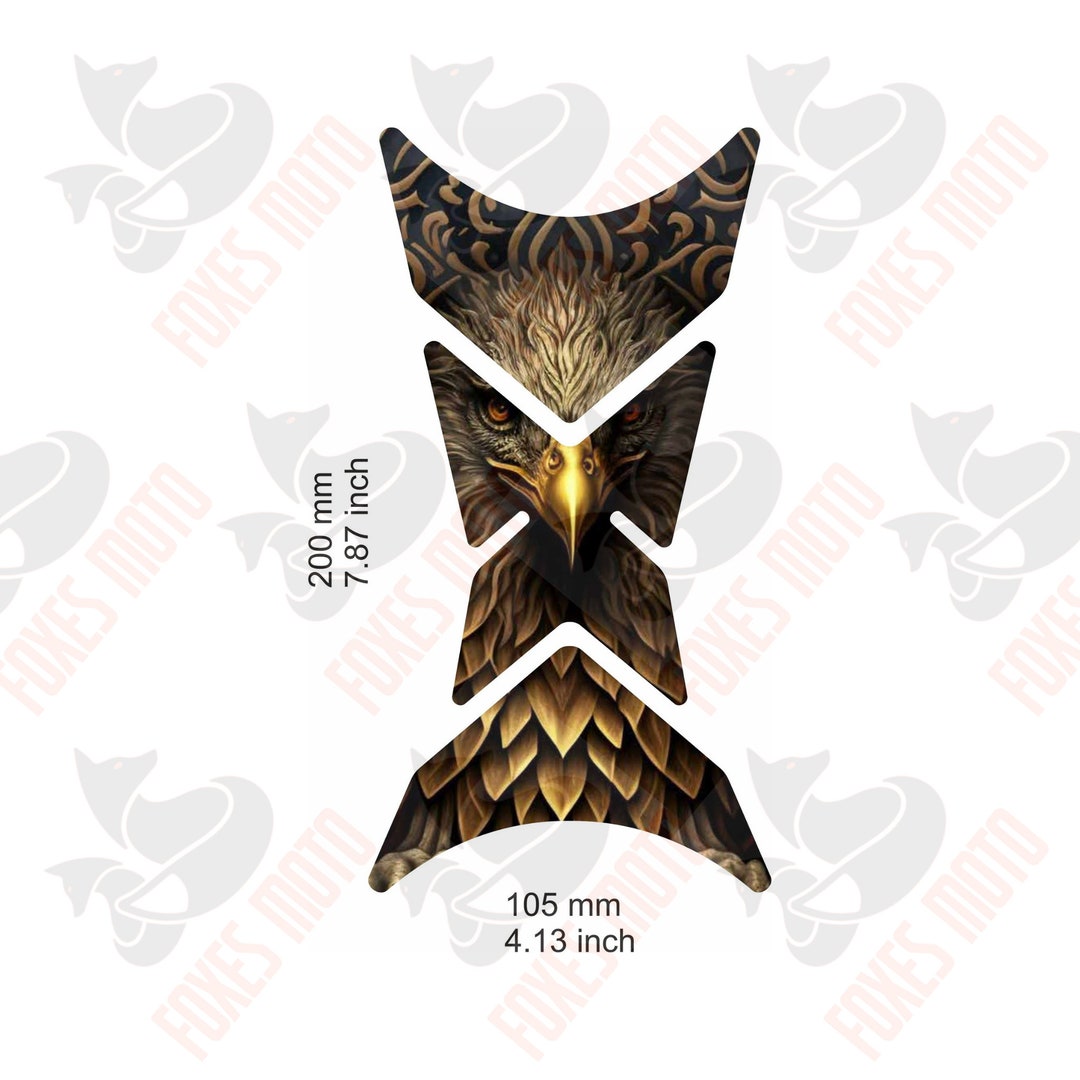Golden Eagle Universal 3D Tank Pad Sticker Decal for Motorcycle ...