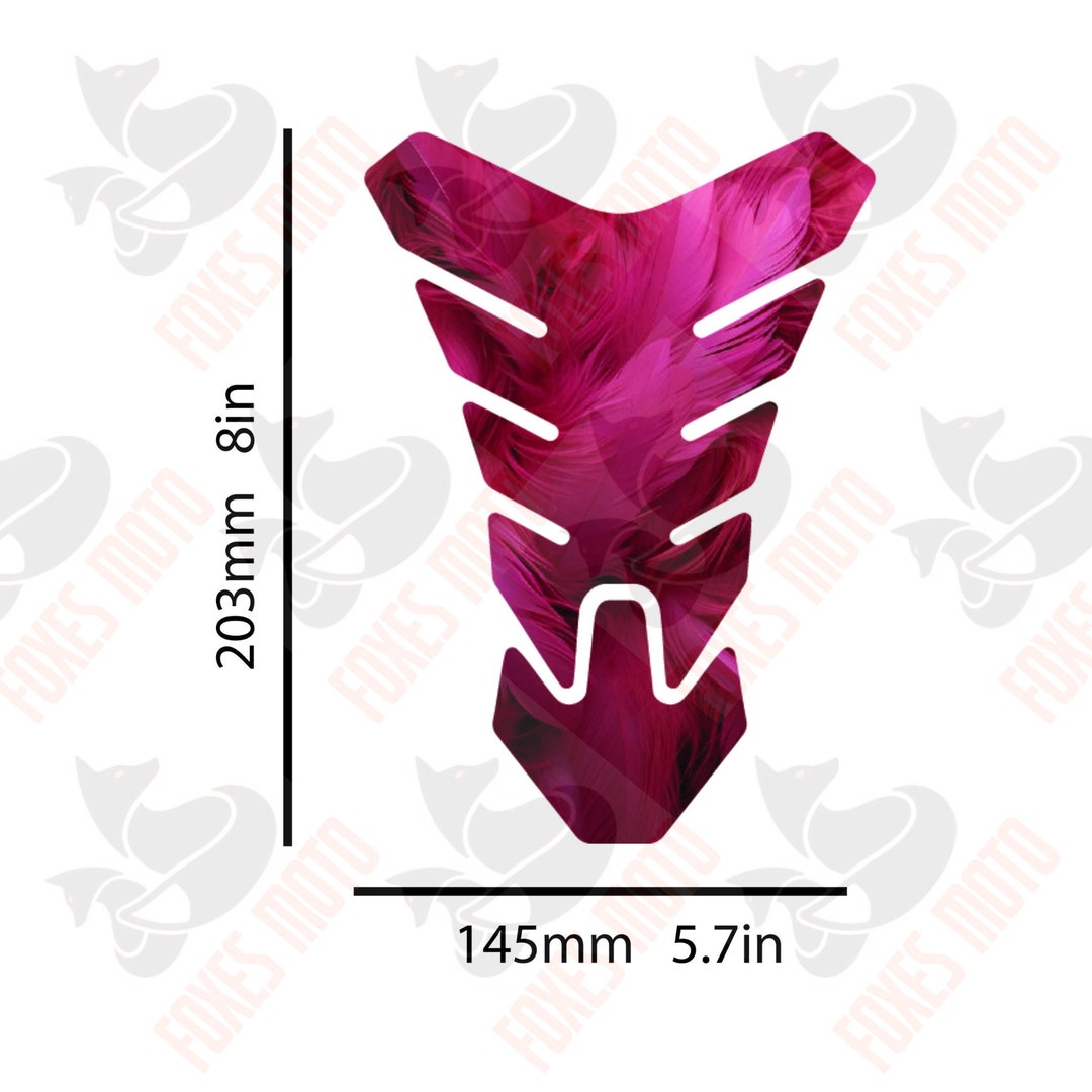 Feathers Universal 3D Tank Pad Sticker Decal for Motorcycle or Trike ...