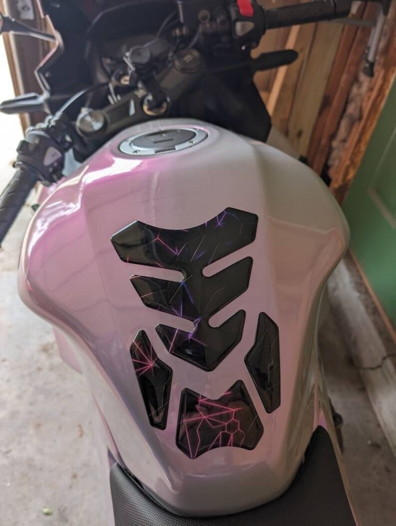 Abstract Neon Universal 3D Tank Pad Sticker Decal for Motorcycle Trike ...