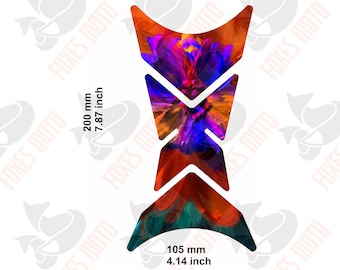 Samurai Mask Universal 3D Tank Pad Sticker Decal for Motorcycle or ...