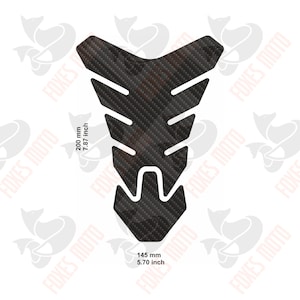 Carbon Design Universal 3D Tank Pad Sticker Decal for Motorcycle or ...
