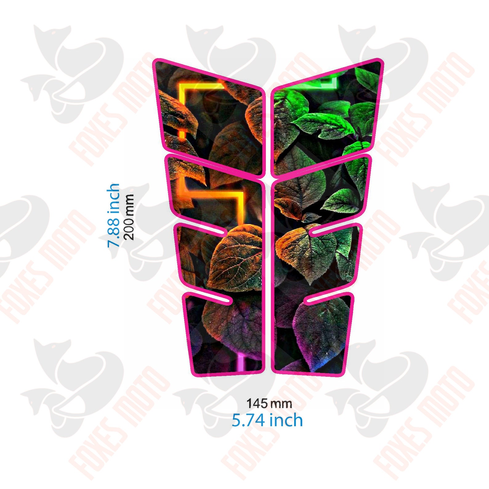 Sci Fi Leaves Universal 3D Tank Pad Sticker Decal for Motorcycle or ...