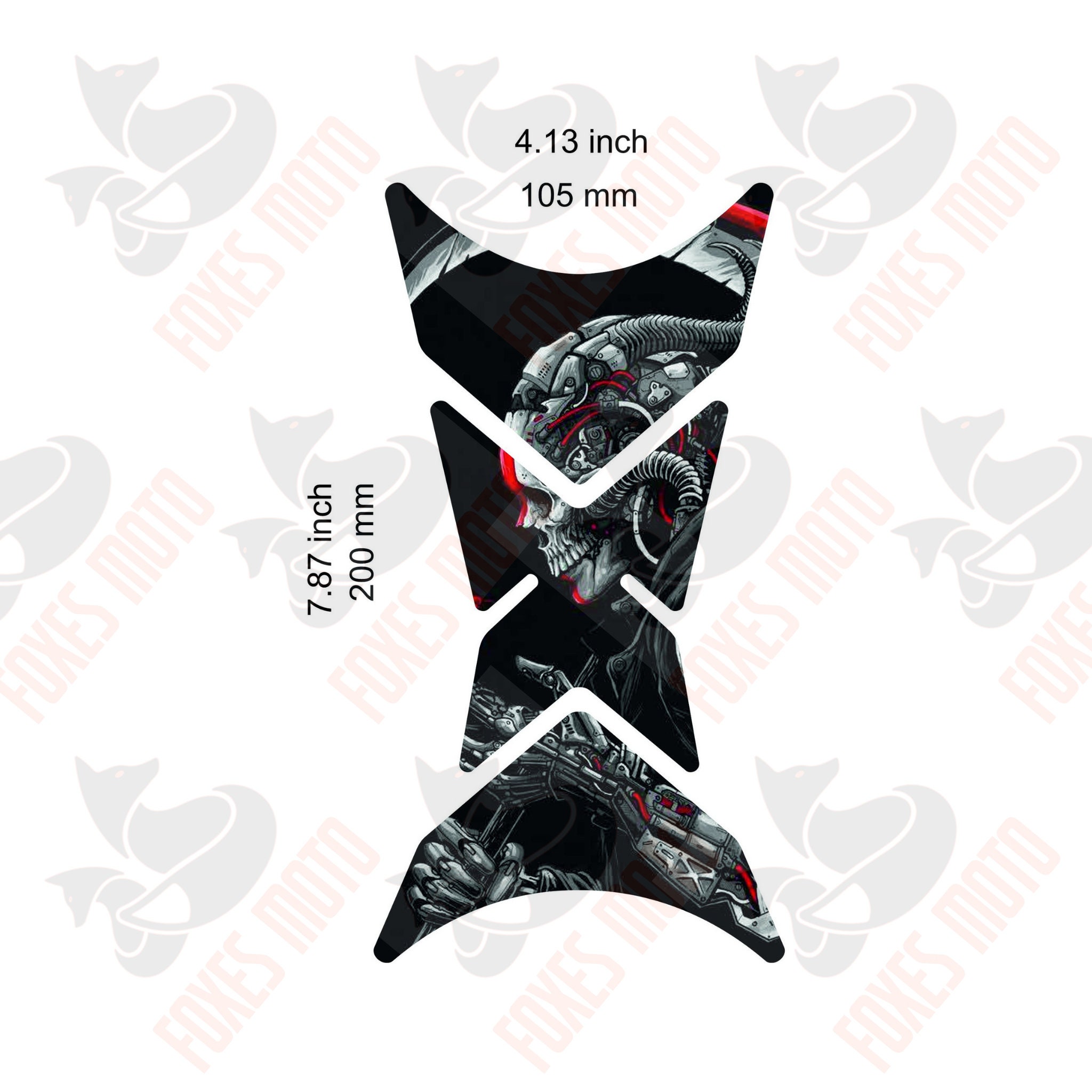 Grim Reaper Universal 3D Tank Pad Sticker Decal for Motorcycle or Trike ...