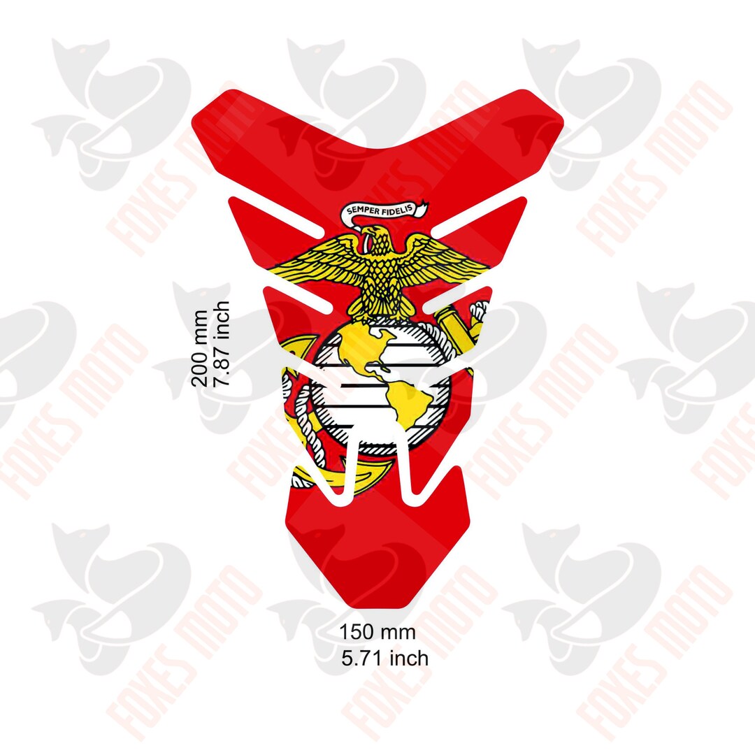 Marine Corps Universal 3D Tank Pad Sticker Decal for Motorcycle or ...