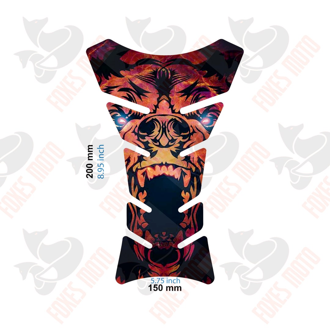 Bear Universal 3D Tank Pad Sticker Decal for Motorcycle or Trike ...