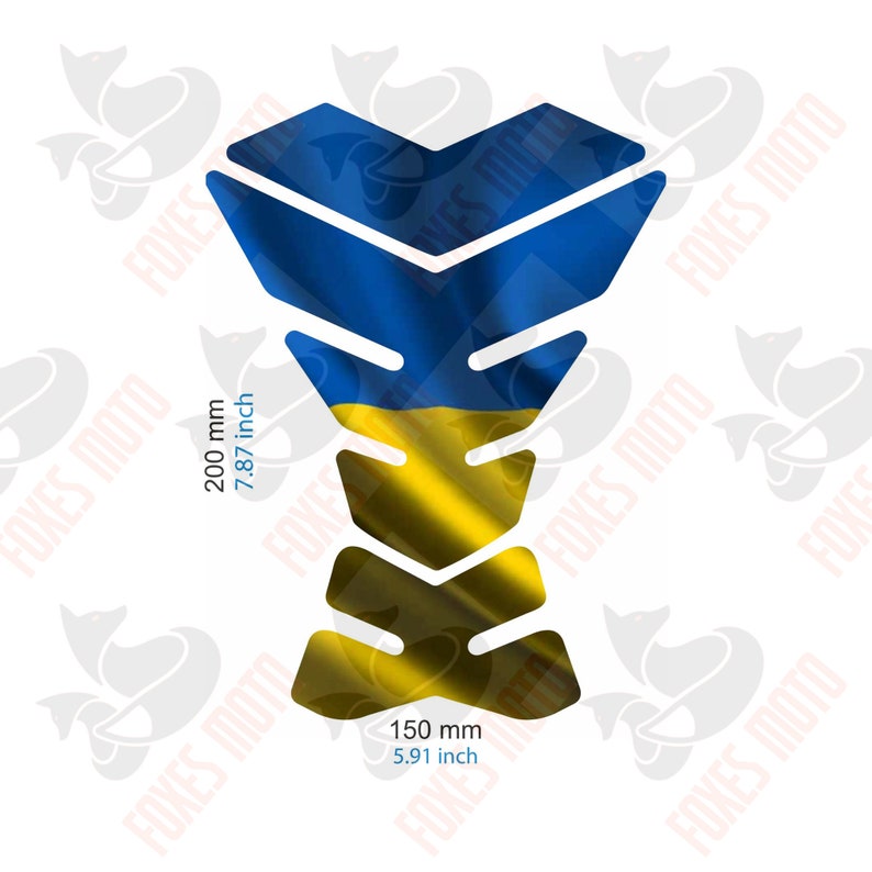 Ukraine Flag Universal 3D Tank Pad Sticker Decal for Motorcycle or ...