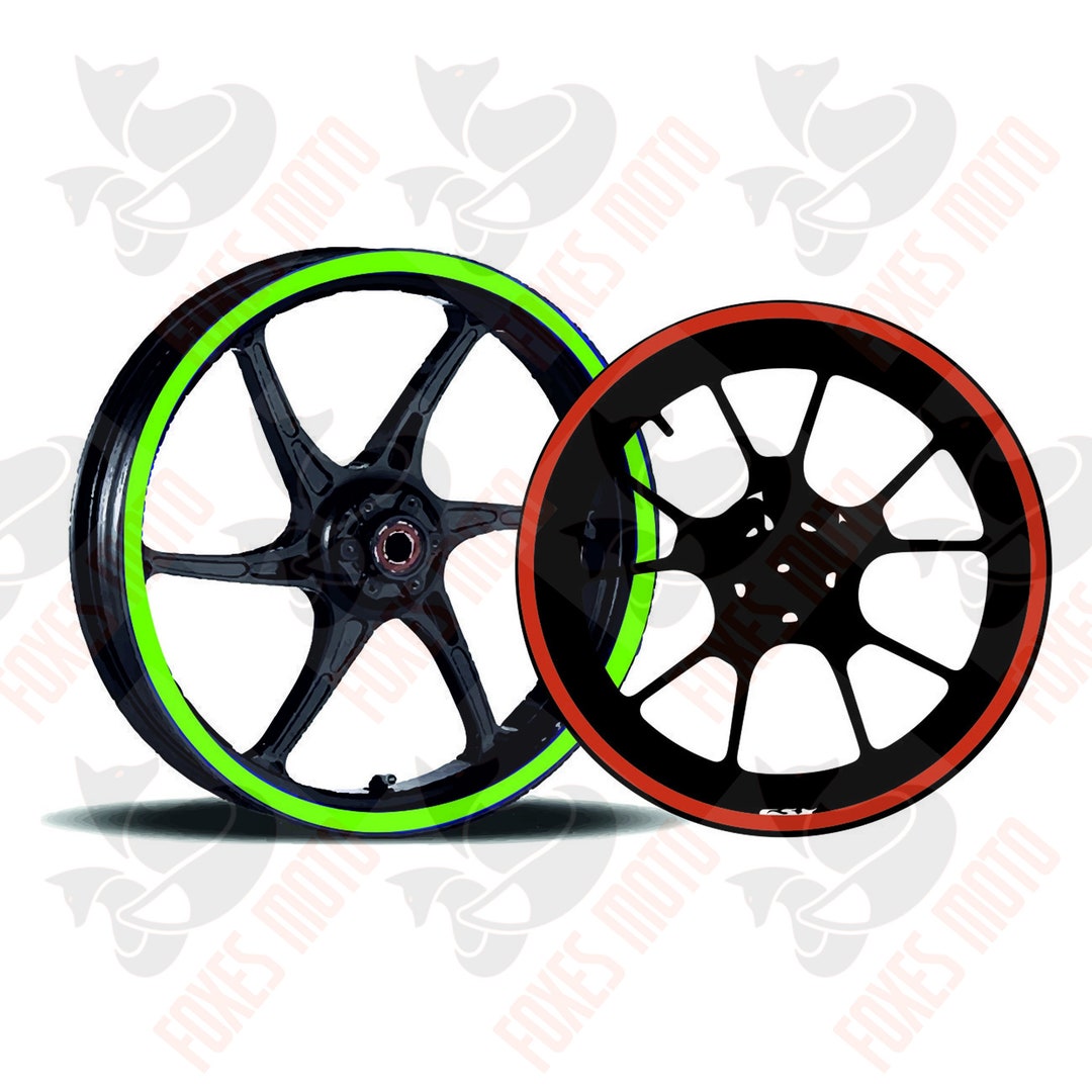 Universal Fit Motorcycle or Trike Rim Decals Stickers High Quality ...