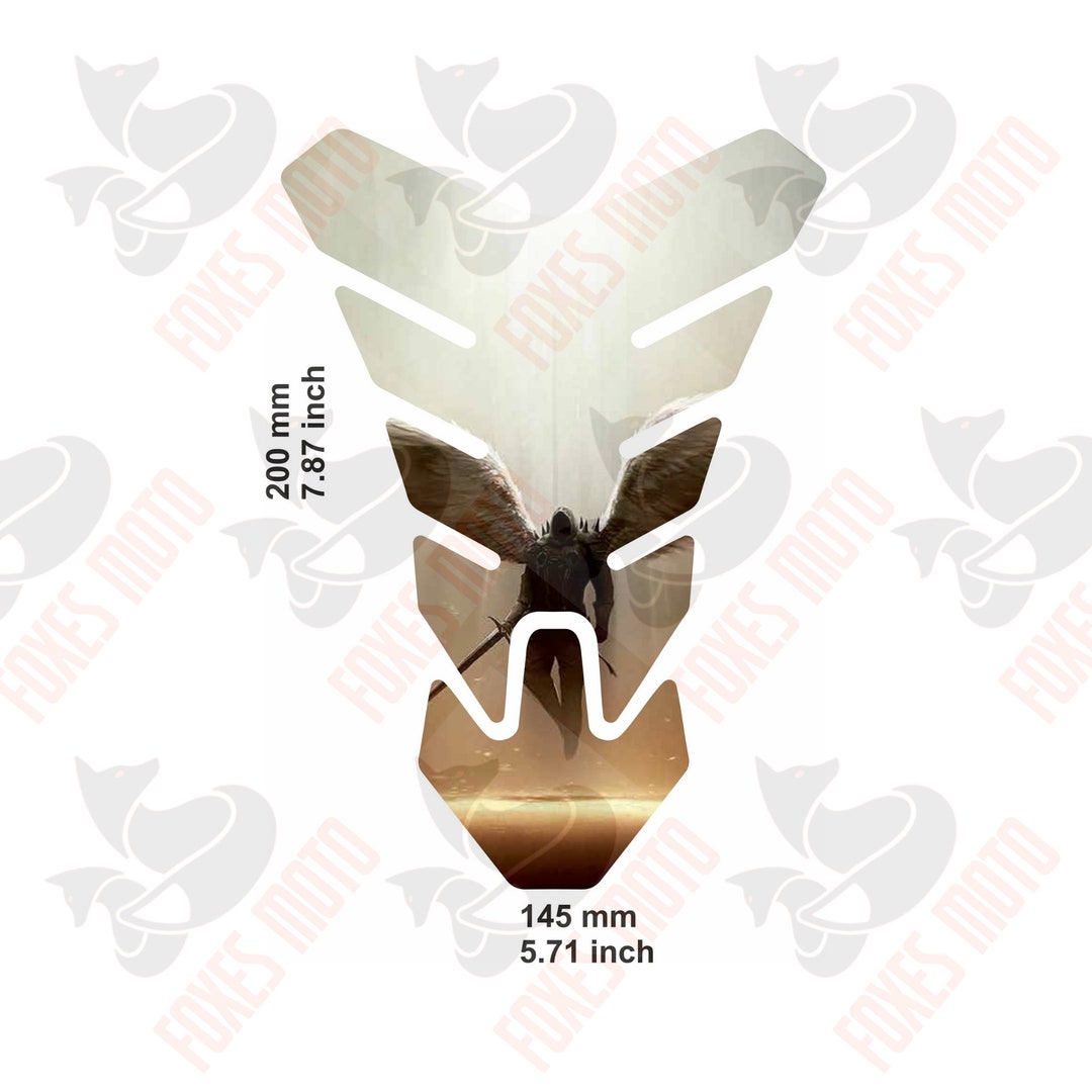 Angel Warrior Universal 3D Tank Pad Sticker Decal for Motorcycle or ...