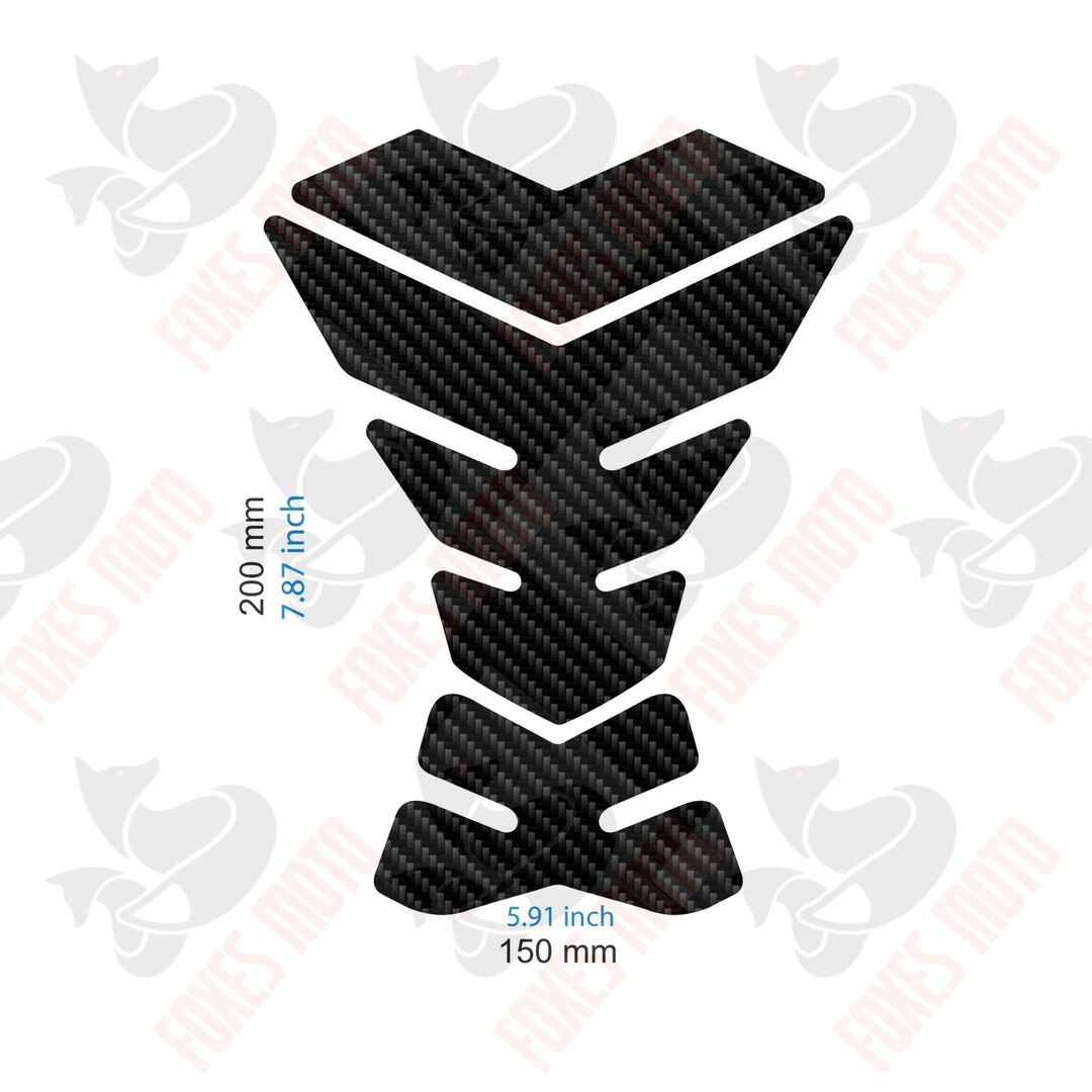 Carbon Design Universal 3D Tank Pad Sticker Decal for Motorcycle or ...
