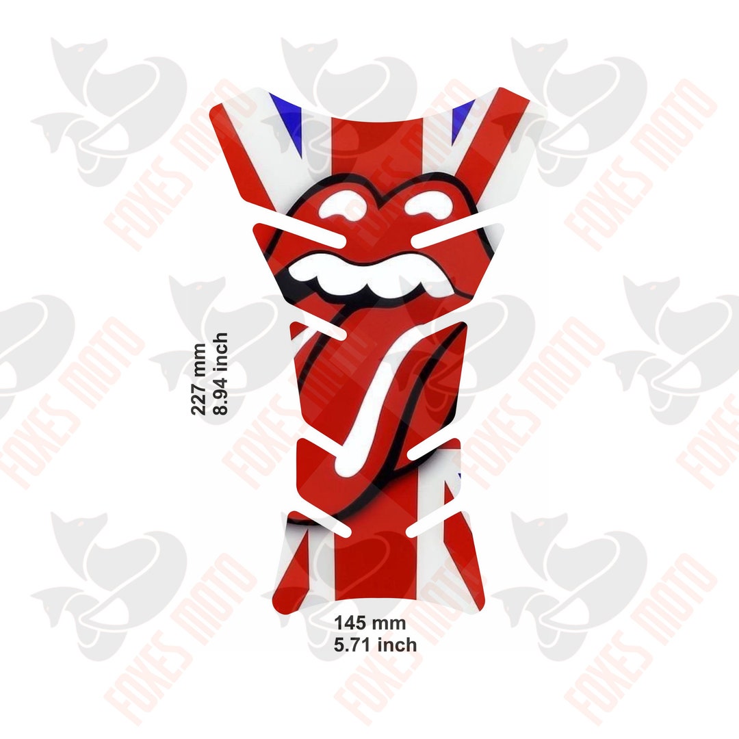 Union Jack Tongue Universal 3D Tank Pad Sticker Decal for Motorcycle or ...