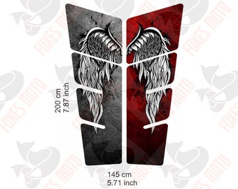 Skeleton Rider Universal 3D Tank Pad Sticker Decal for Motorcycle or ...