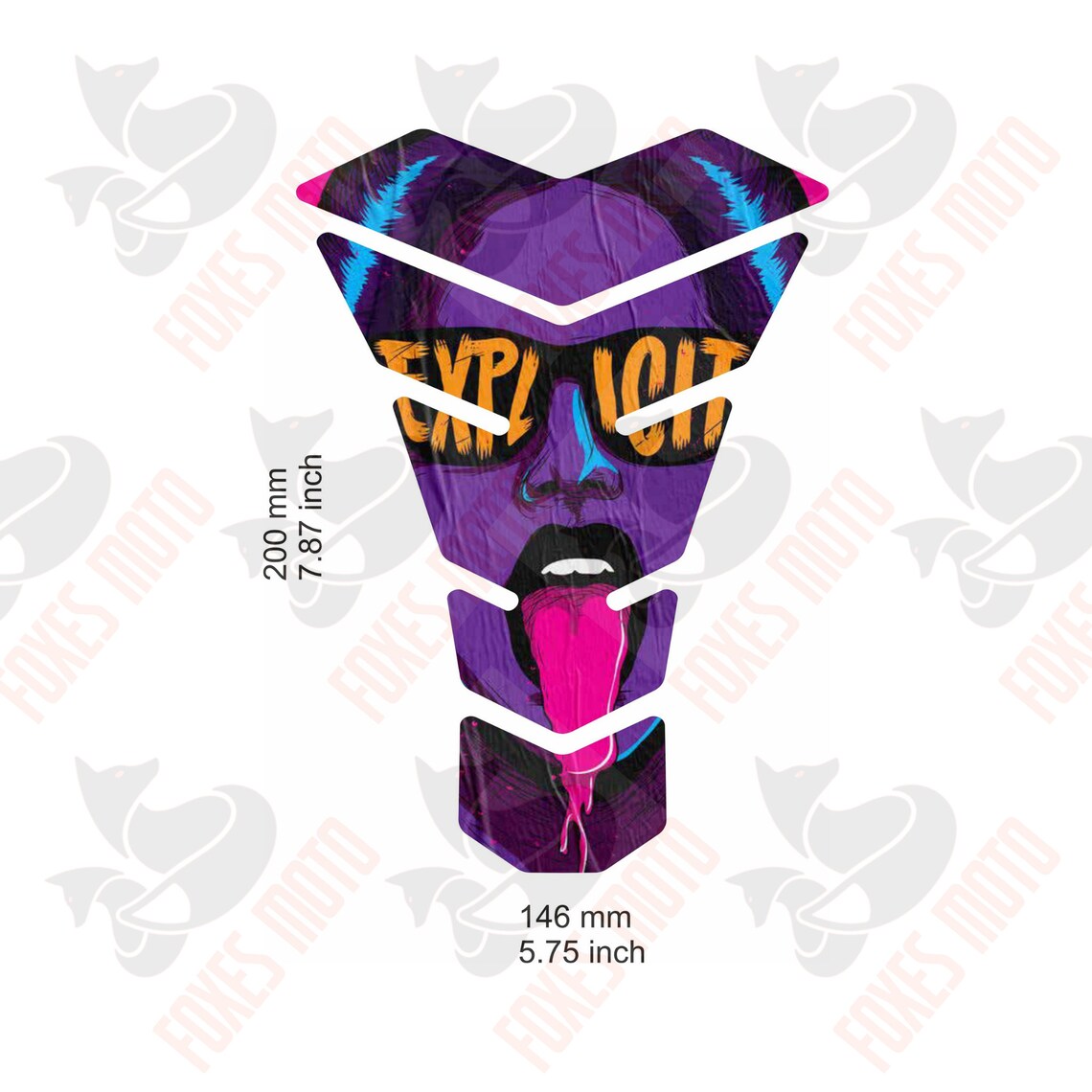 Explicit Universal 3D Tank Pad Sticker Decal for Motorcycle or Trike ...