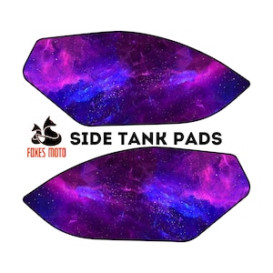 Galaxy Purple Laminated Side Tank Pads Stickers Decals for Motorcycle ...