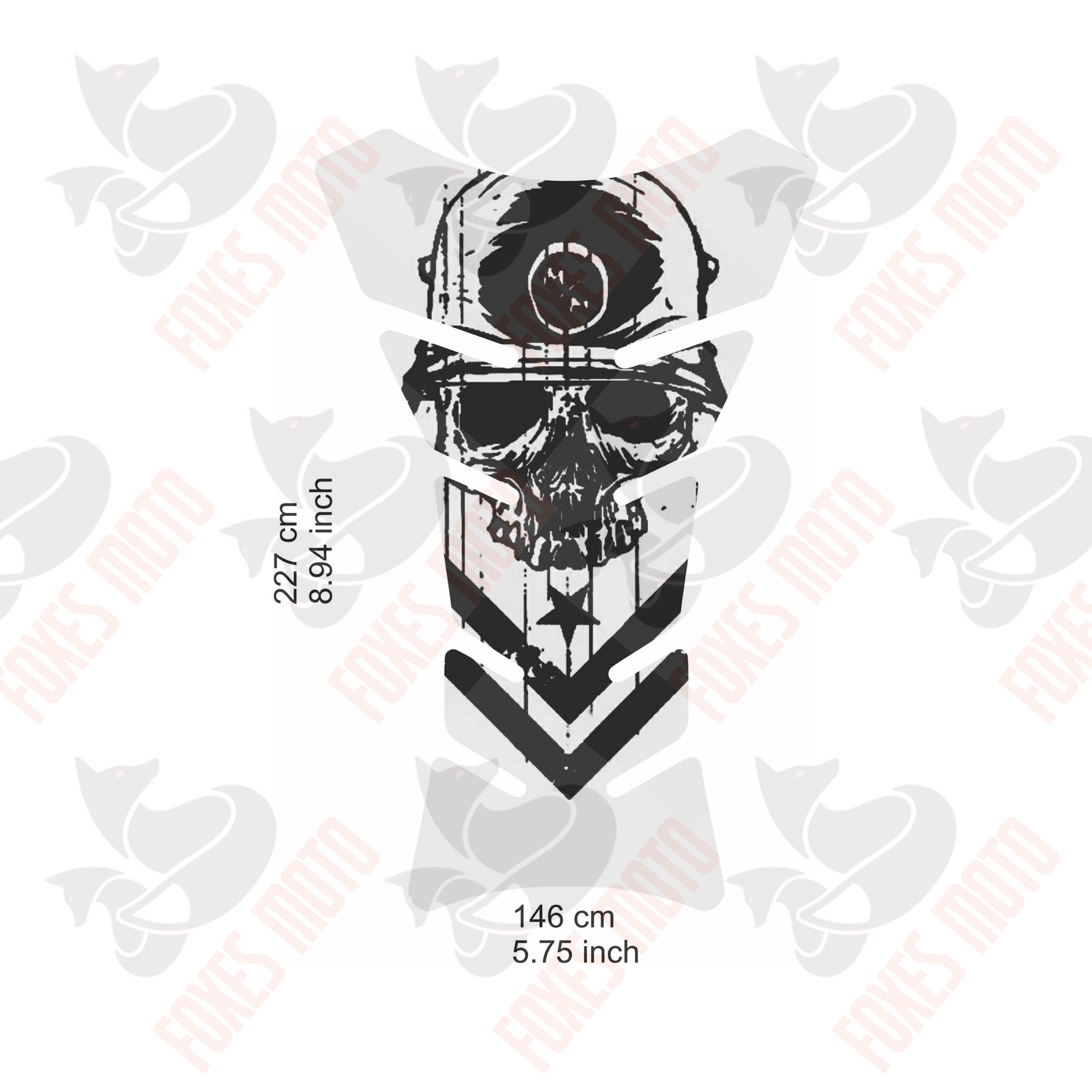 Skeleton Rider Universal 3D Tank Pad Sticker Decal for Motorcycle or ...
