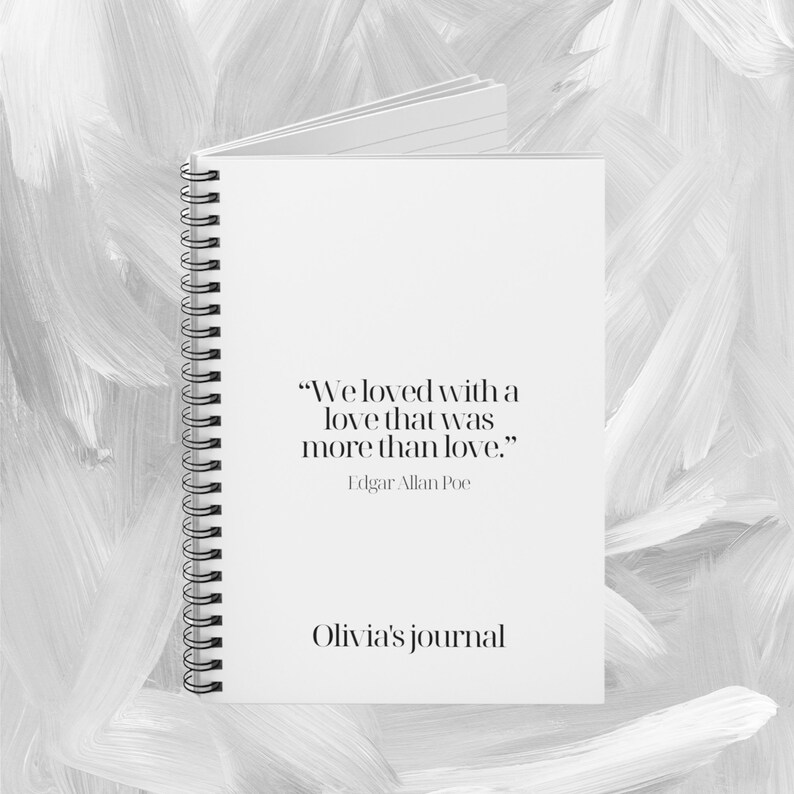 Spiral Notebook Ruled Line Personalized Text Custom Notebook Travel ...