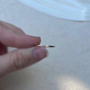 Set of 5 Ultra Thin 14k Gold Filled Stacking Rings Delicate Dainty Ring ...