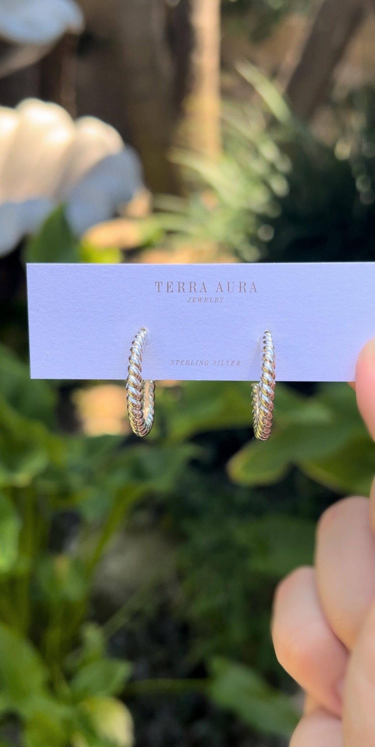 Sterling Silver Thick Twist Hoop Earrings Medium Size Hoops Chunky ...