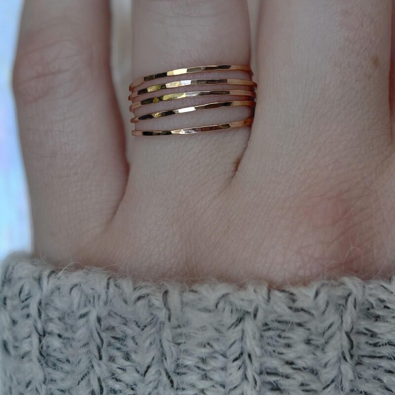 Waterproof Gold Ring Set - Etsy