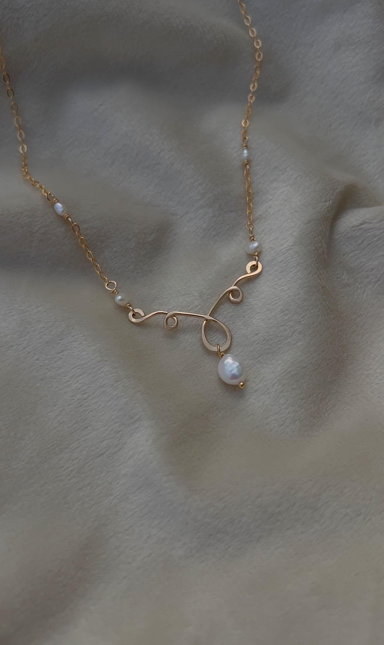 Bridal Necklace Dainty Bridal Jewelry Gold Filled Unique Necklace Bride ...