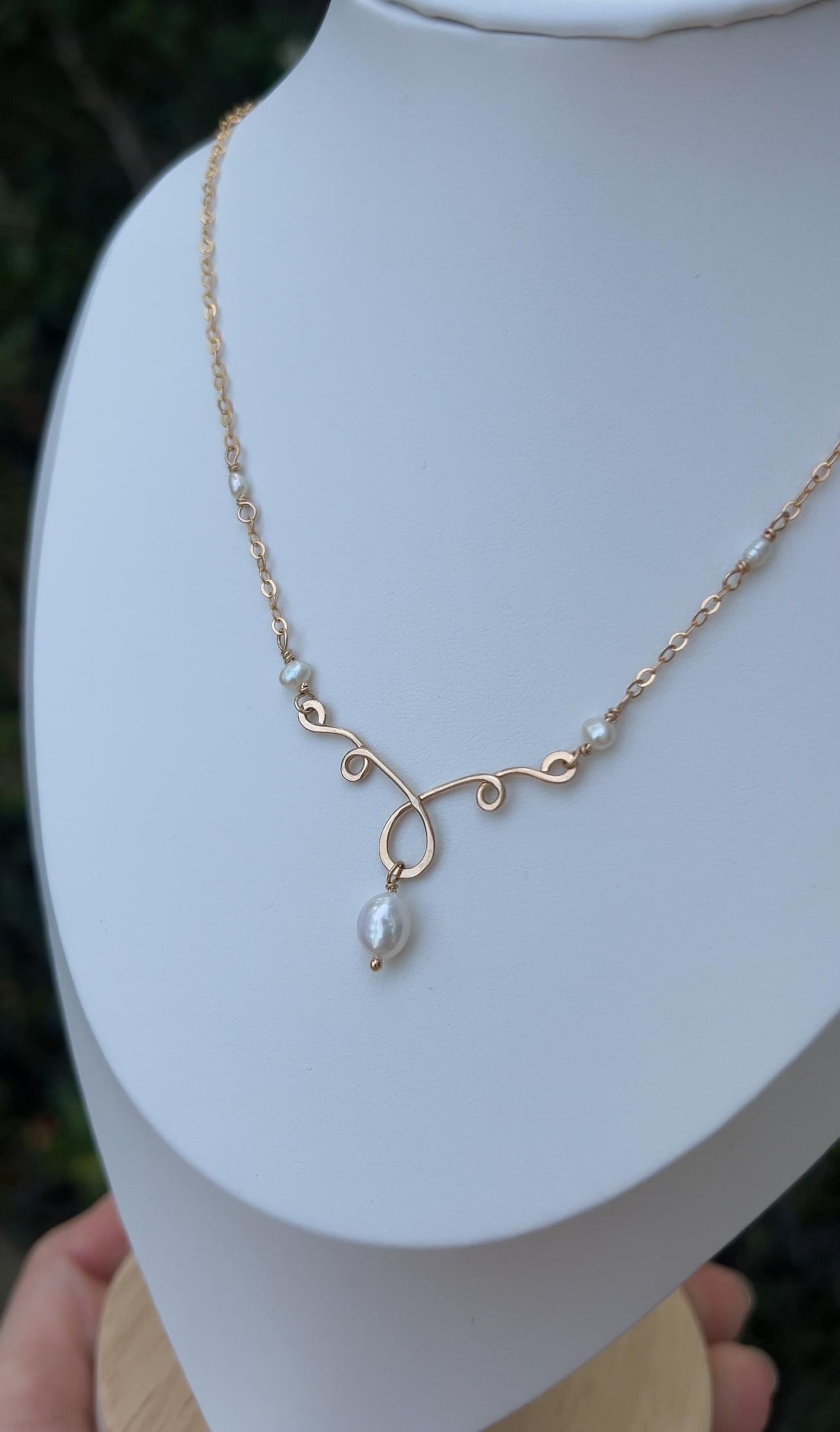 Bridal Necklace Dainty Bridal Jewelry Gold Filled Unique Necklace Bride ...