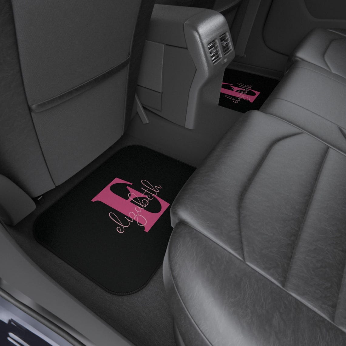 Monogram Car Mats for Women | Personalized Pink Initial Floor Mats ...