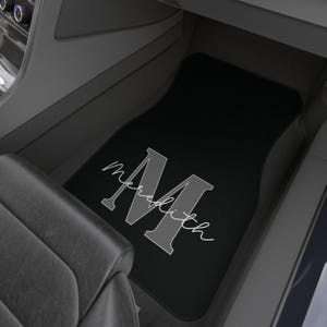 Custom Name Car Mats Set of 4 - Personalized Pink, Periwinkle & Gray ...