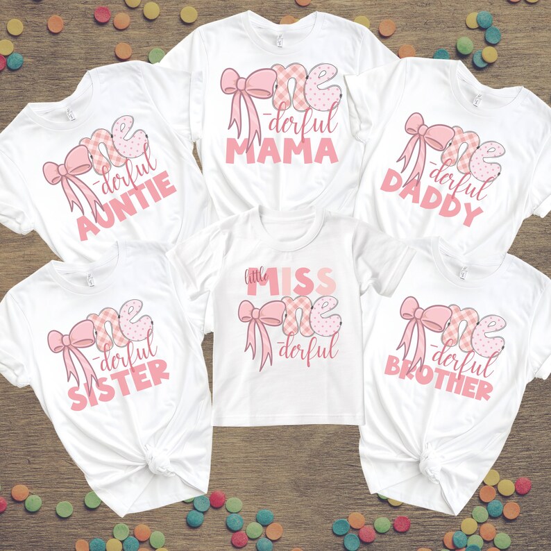 One-derful Shirts, Matching 1st Birthday Family Tees, First Birthday ...