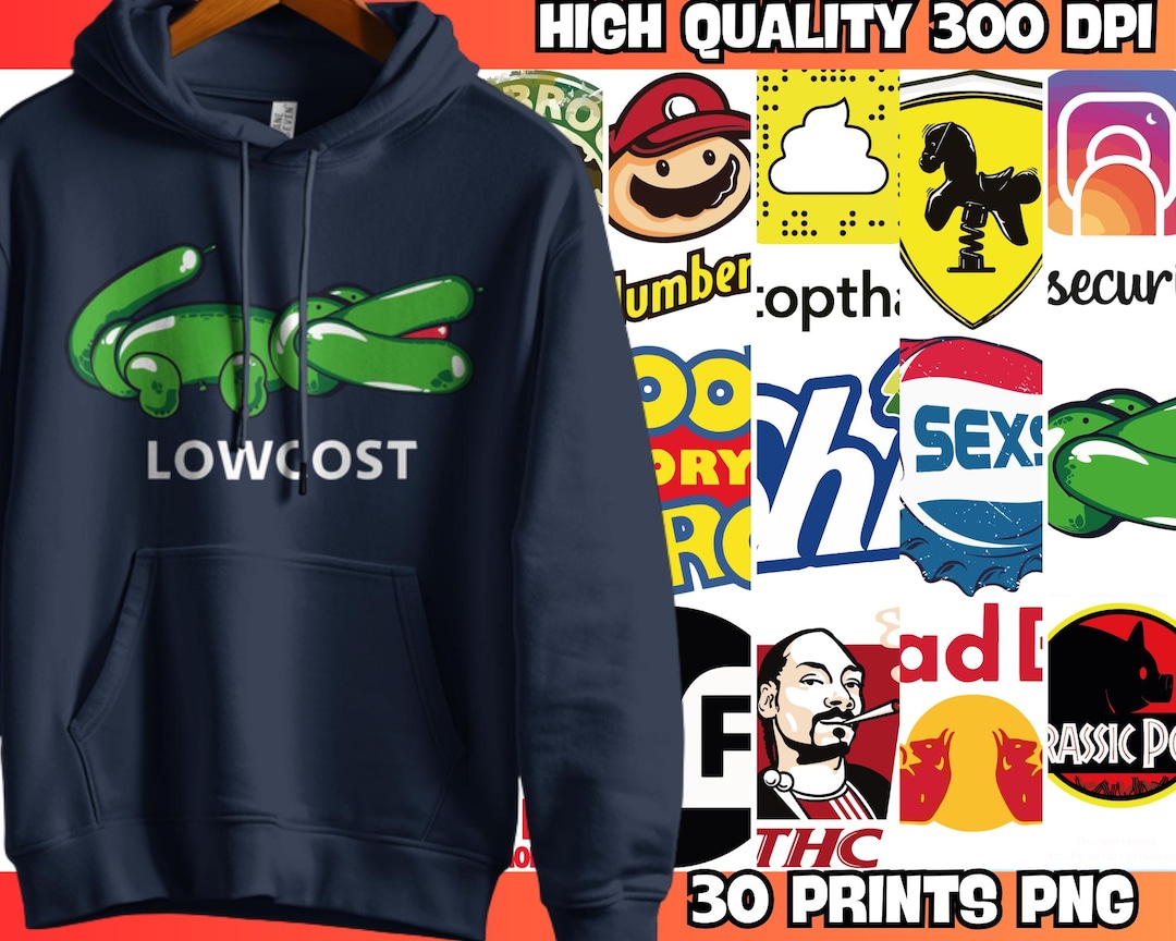 30 Funny Parody Logo PNG Bundle: Satirical Meme Designs (300 DPI ...