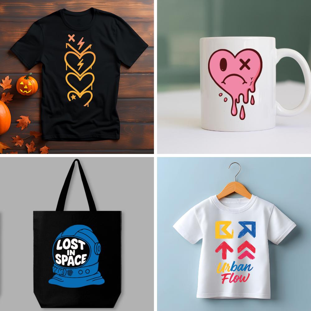 Urban Retro Designs Pack PNG SVG AI Streetwear Pop Culture Graphics ...