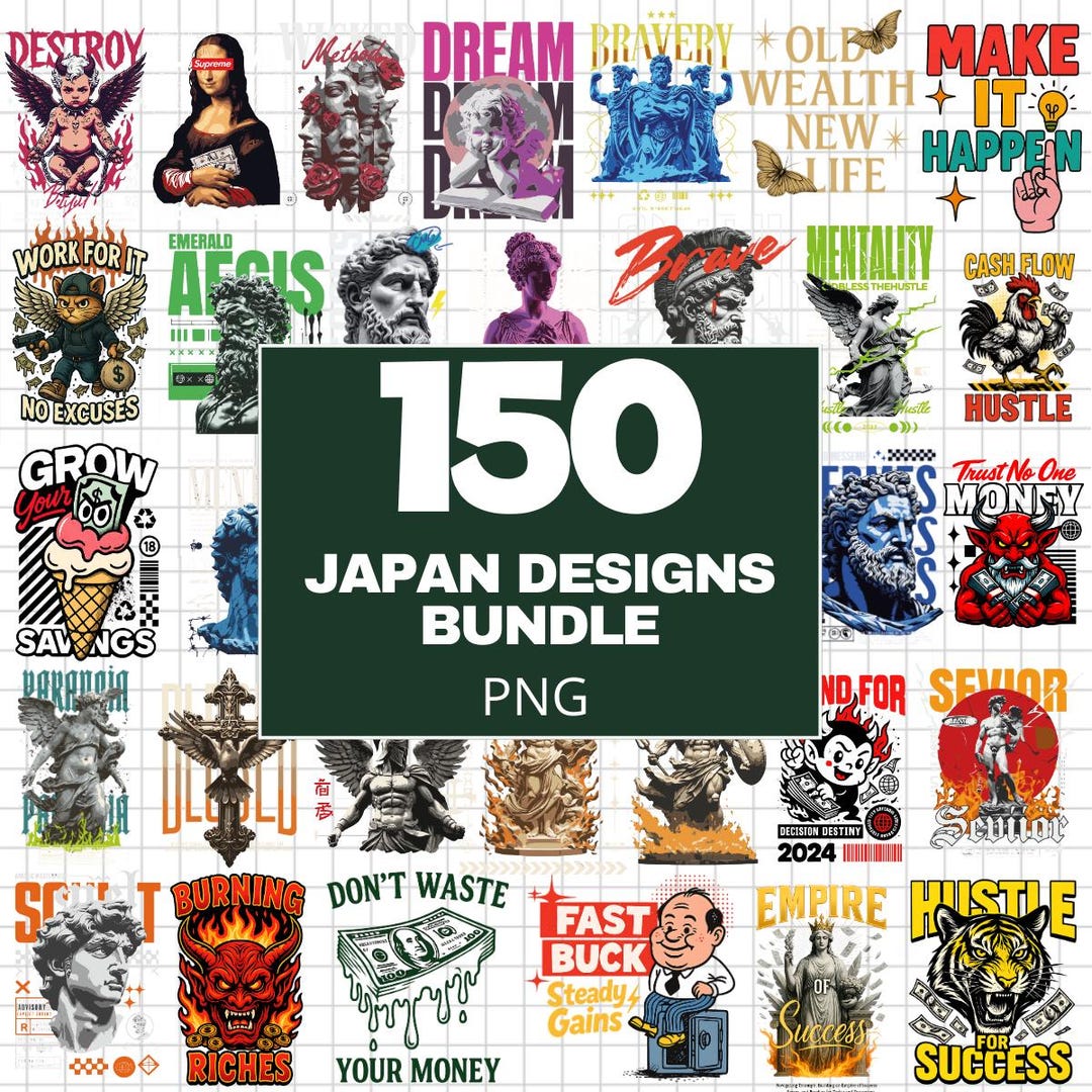 Mega Bundle 150 Streetwear Statue PNG, Greek Hustle Money Sublimation ...