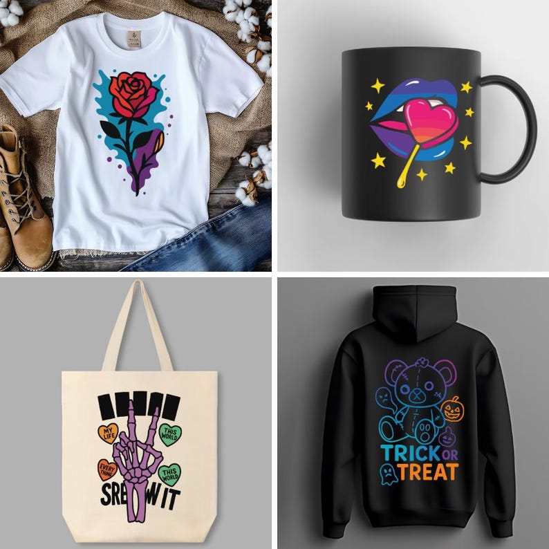 Urban Retro Designs Pack PNG SVG AI Streetwear Pop Culture Graphics ...