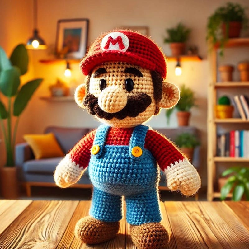 Crochet Mario - Etsy
