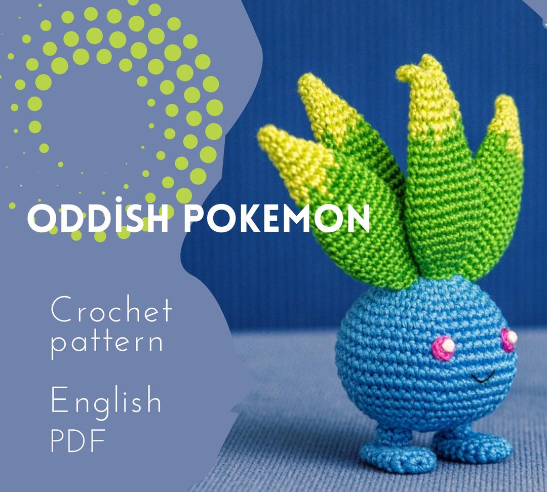 Oddish Pokemon Crochet Pattern Pdf Amigurumi Easter Plush Tutorial ...