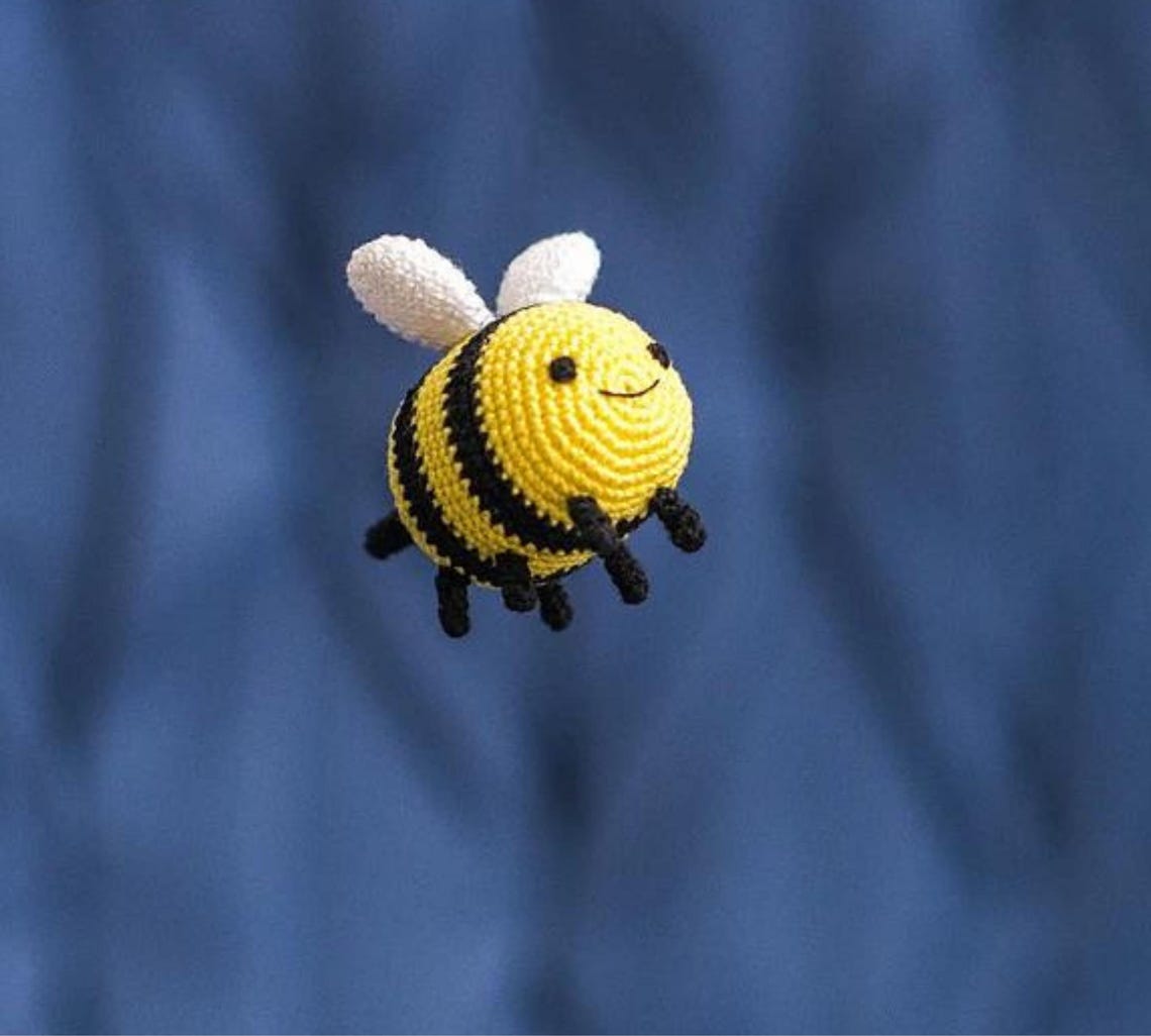 Bee Crochet Pattern Pdf Amigurumi Easter Plush Bee Tutorial, Crochet ...