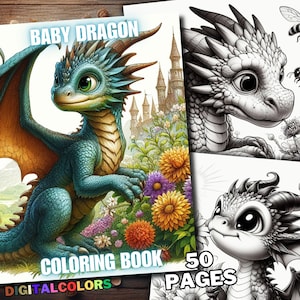 50 Baby Dragon Coloring Pages, Little Dragon, Dragon Coloring Book ...