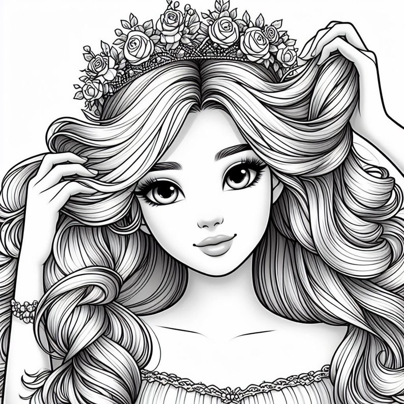 60 Princess Coloring, Coloring Pages, Book, Sheet, Fairy Tale ...