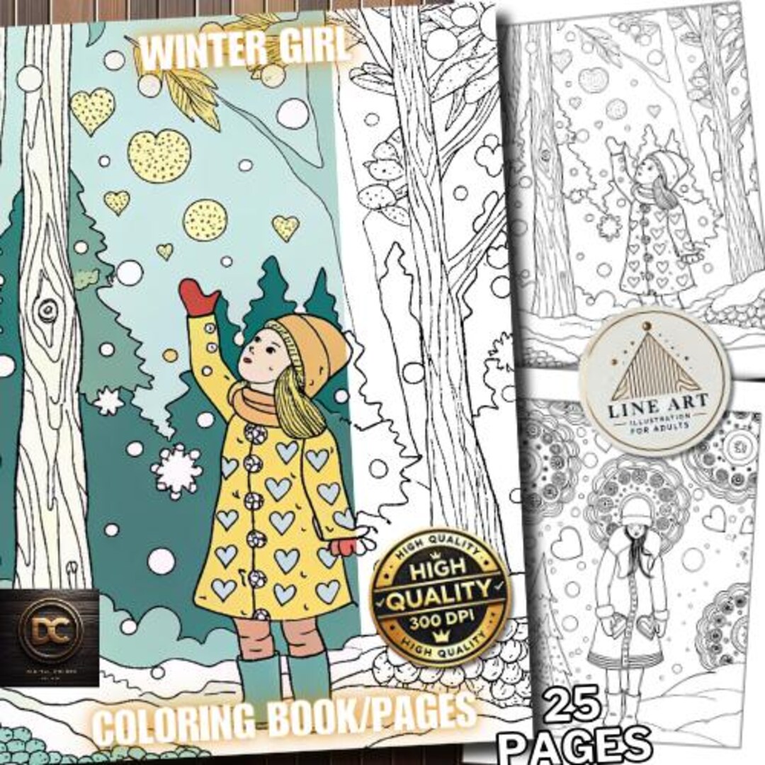 25 Winter Girl Coloring Pages Winter Coloring Girl Coloring iPad ...
