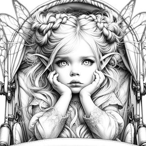 44 Girl Fairy in Baby Stroller Coloring Pages, Fairies Coloring Book ...