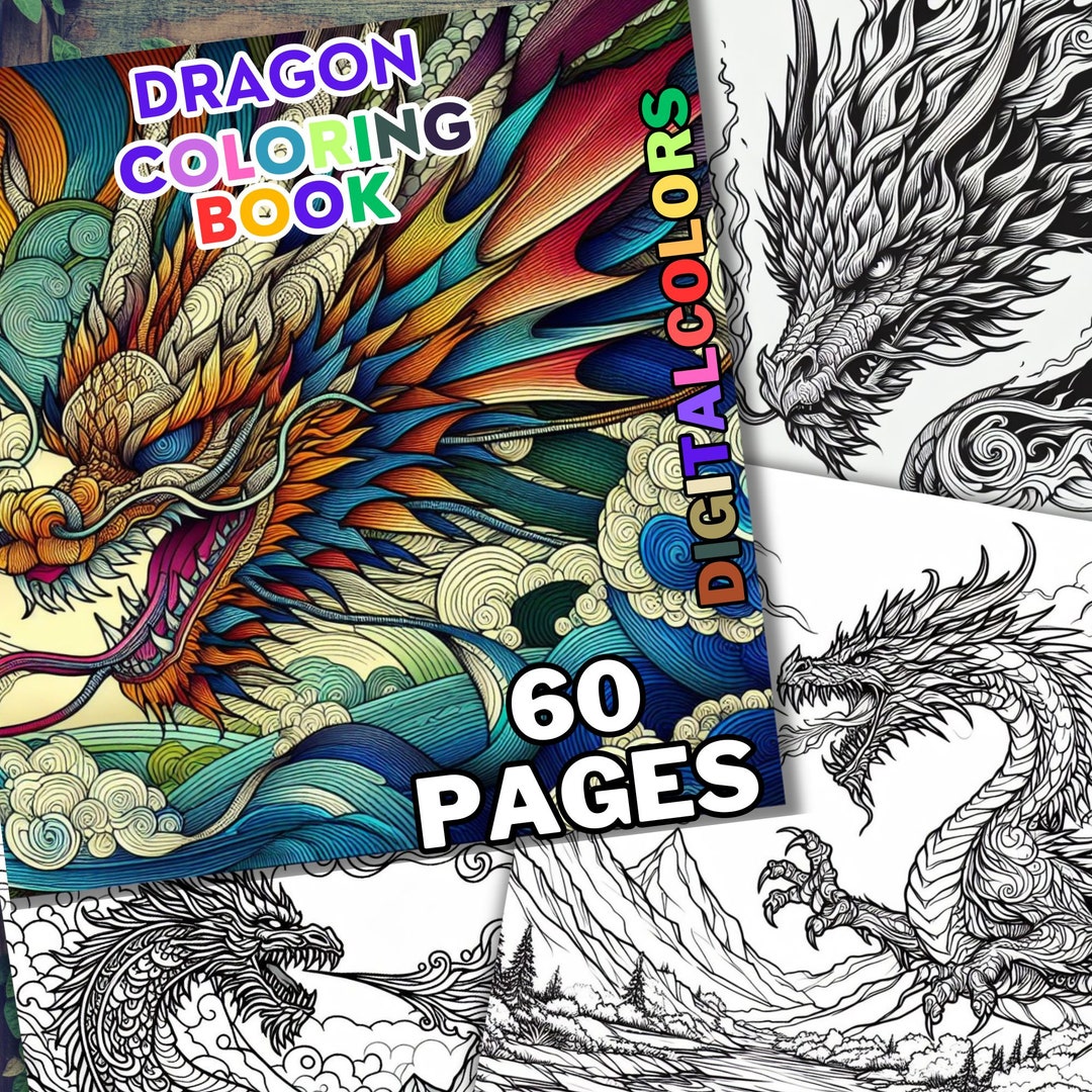 60 Dragon Coloring, Dragon Coloring Book, Dragon Coloring Pages ...