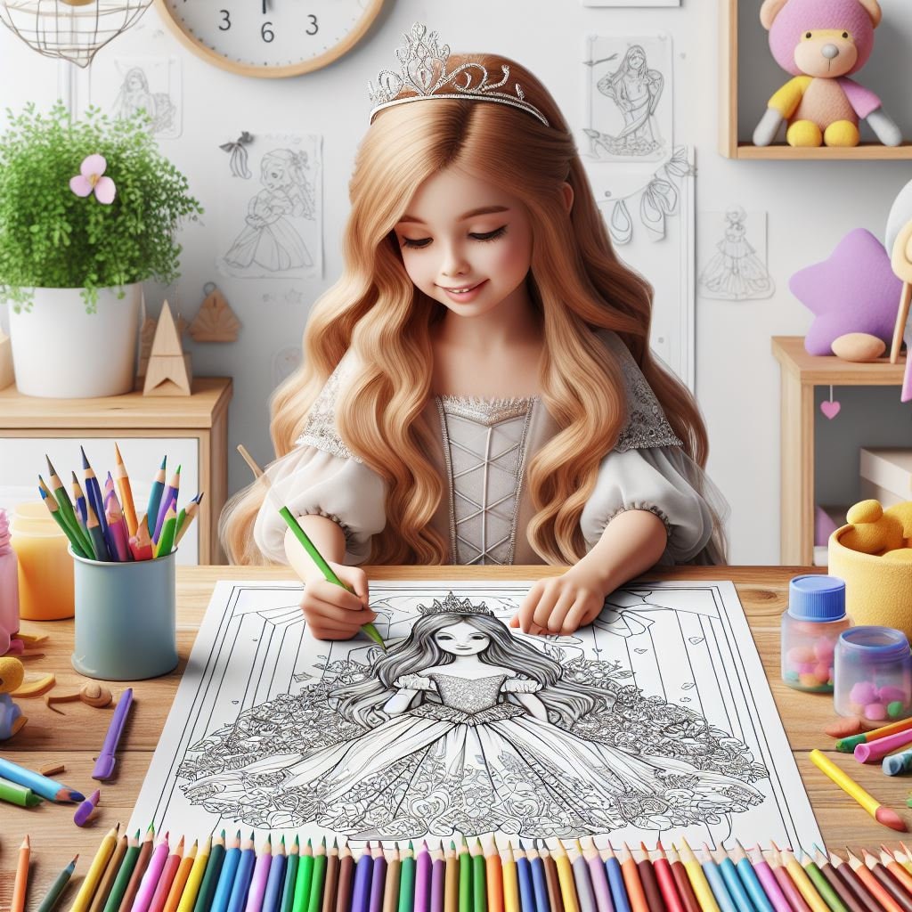 60 Princess Coloring, Coloring Pages, Book, Sheet, Fairy Tale ...
