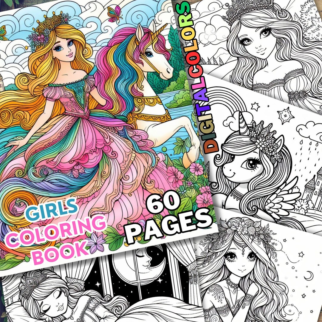 60 Coloring Book, Coloring Pages, Books, Girls, Unicorn, Love, High ...