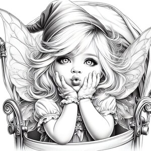 44 Girl Fairy in Baby Stroller Coloring Pages, Fairies Coloring Book ...